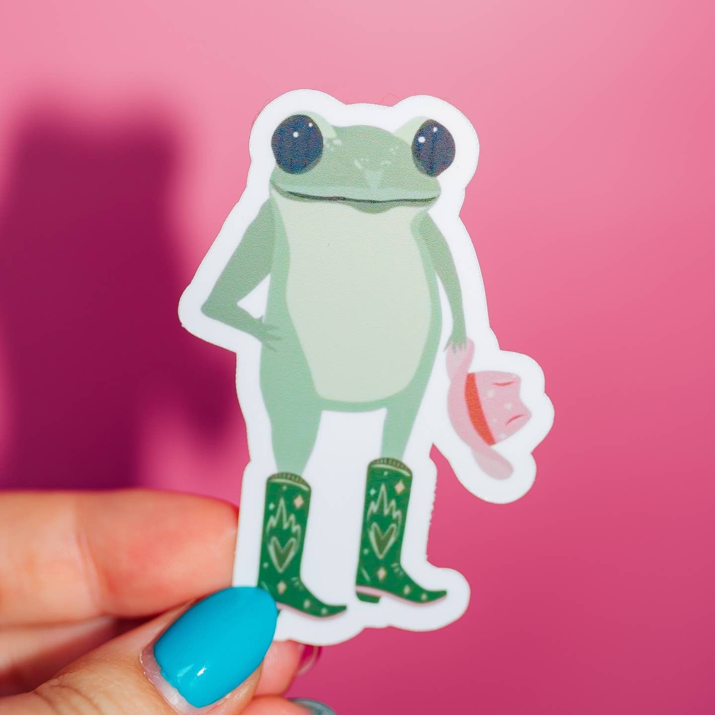 Frog Cowboy Vinyl Sticker | Lex on Main Boutique